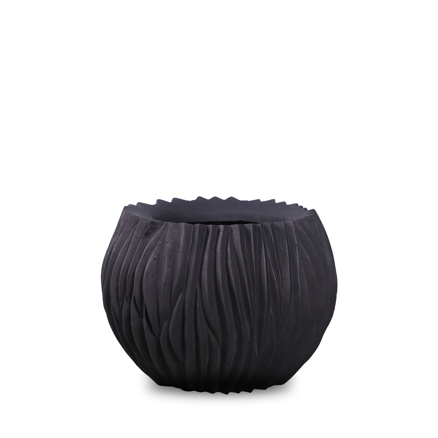 Apvalus vazonas River black Ø45x35cm